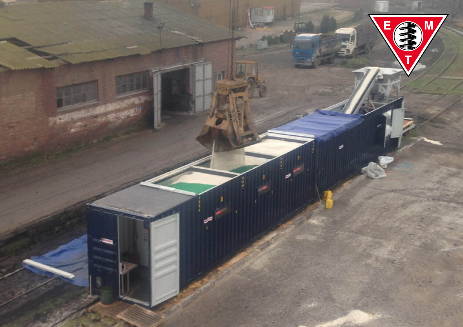 Portable Big Bag Filling Machine in a 40 ft/12m Container