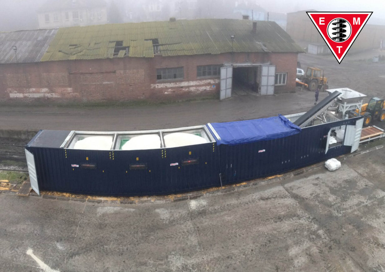 Portable Big Bag Filling Machine in a 40 ft/12m Container