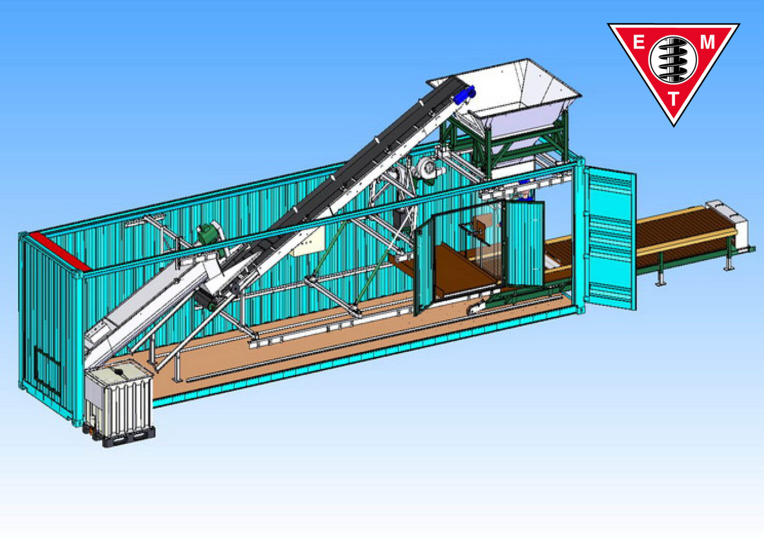 Portable Big Bag Filling Machine in a 40 ft/12m Container