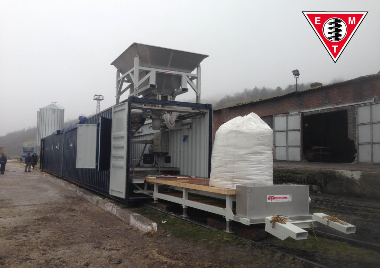 Portable Big Bag Filling Machine in a 40 ft/12m Container