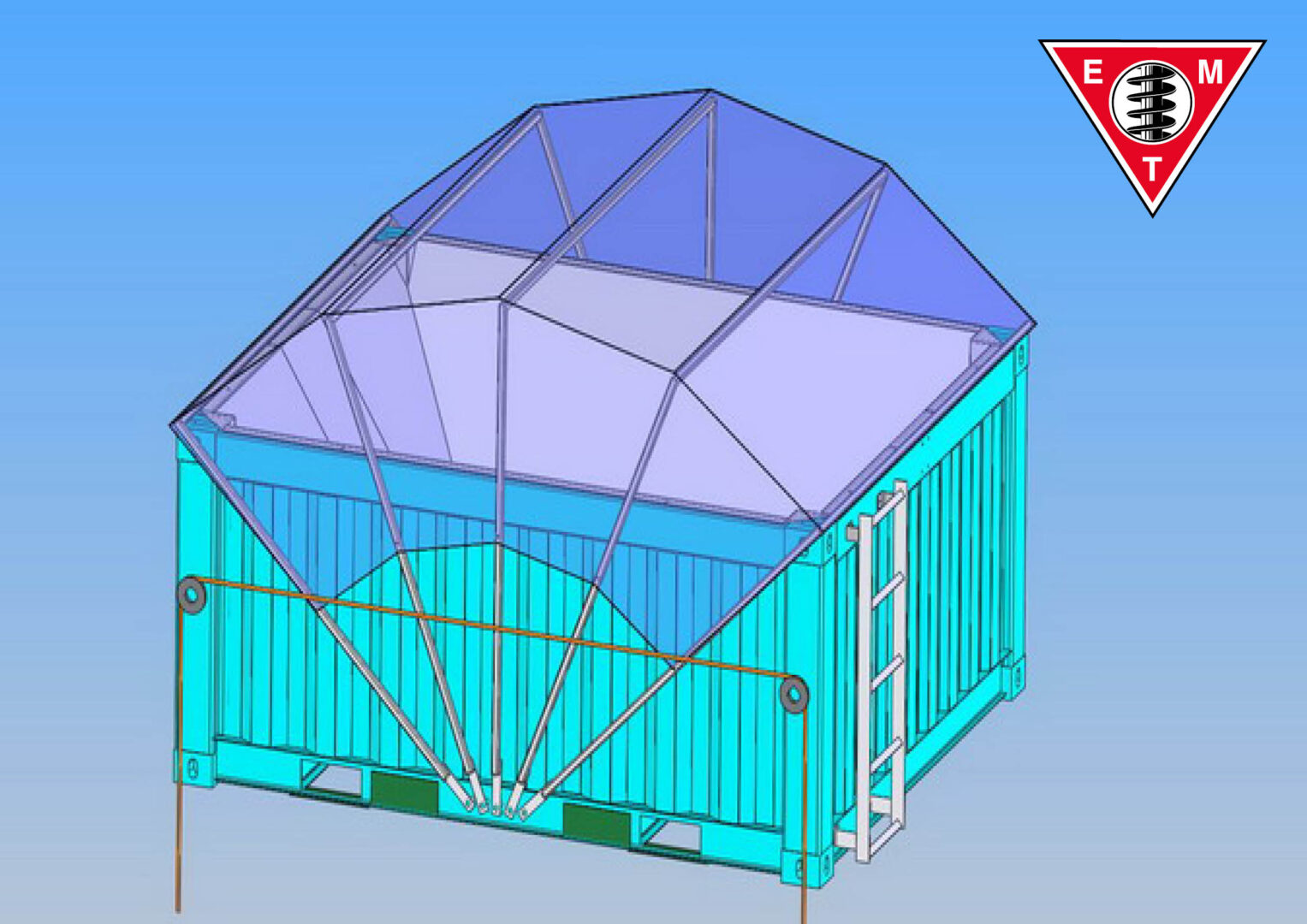 Triple portable container 10ft/3m- European machine trading