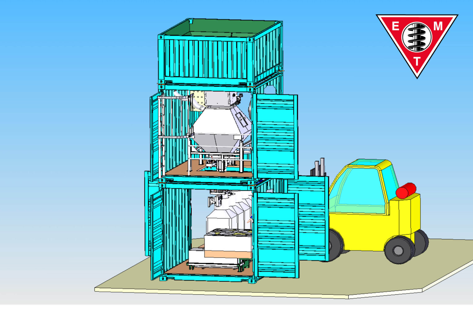 Triple portable container 10ft/3m- European machine trading